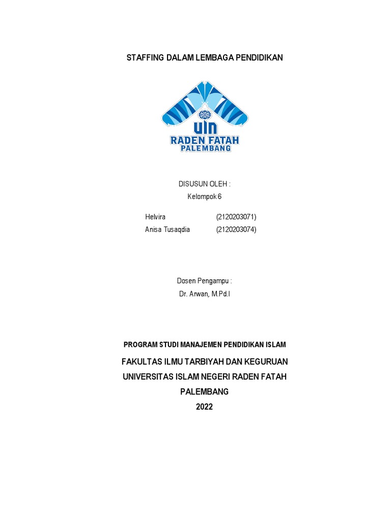 Kel 6 Staffing Dalam Lembaga Pendidikan | PDF