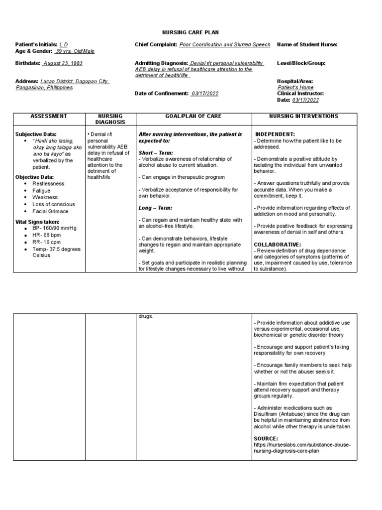 Alcohol Abuse | PDF | Substance Abuse | Nursing