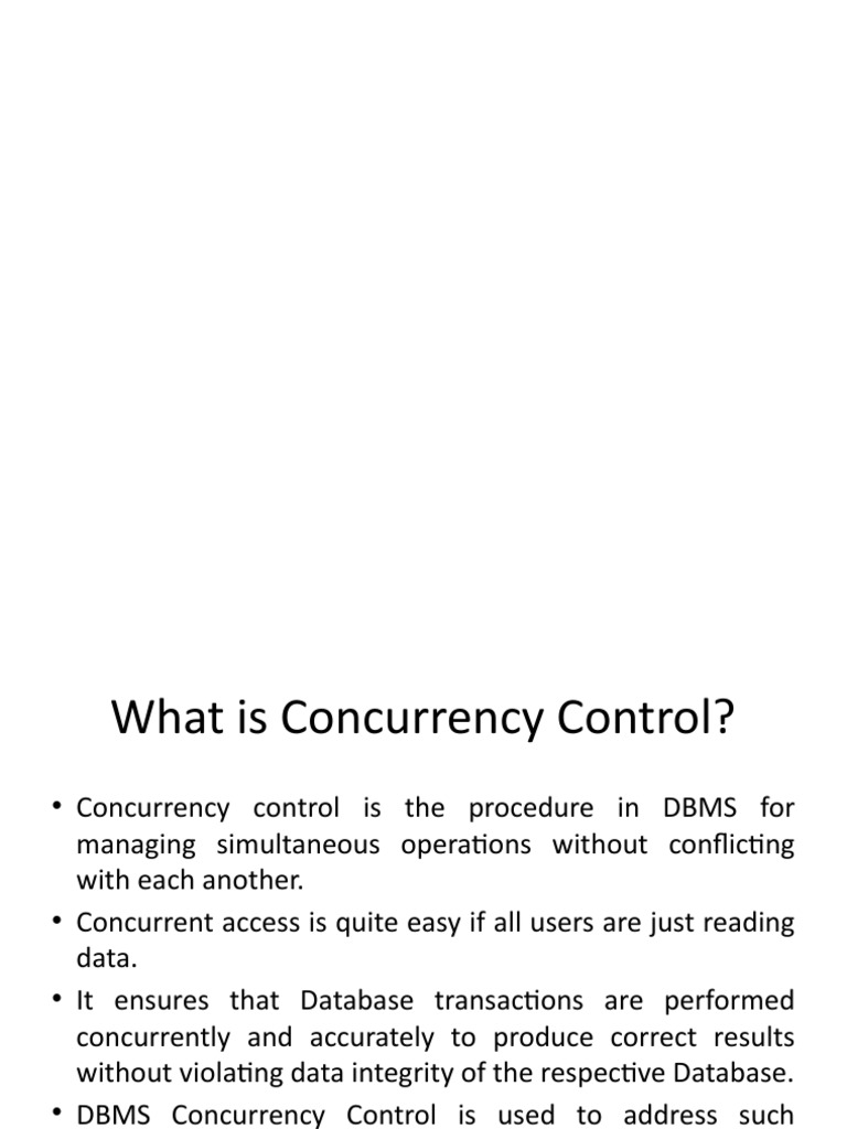 Concurrency Control Pdf