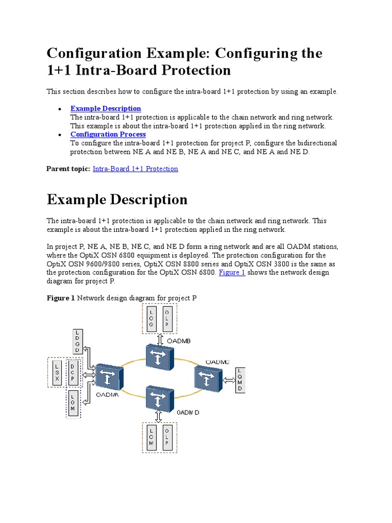Configuration Example Configuring The 1 Plus 1 IntraBoard Protection | PDF | Dialog Box ...