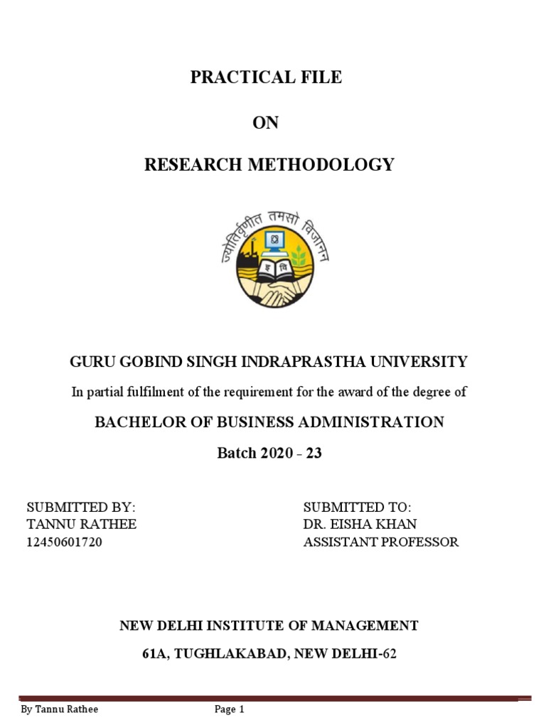Tannu RM Practical File | PDF | Spss | Hypothesis