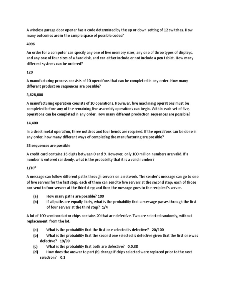 Probability Samples | PDF | Server (Computing) | Probability