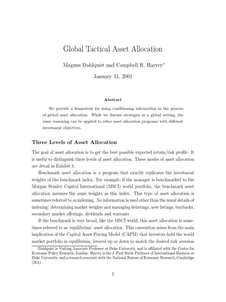 Global Tactical Asset Allocation Pdf