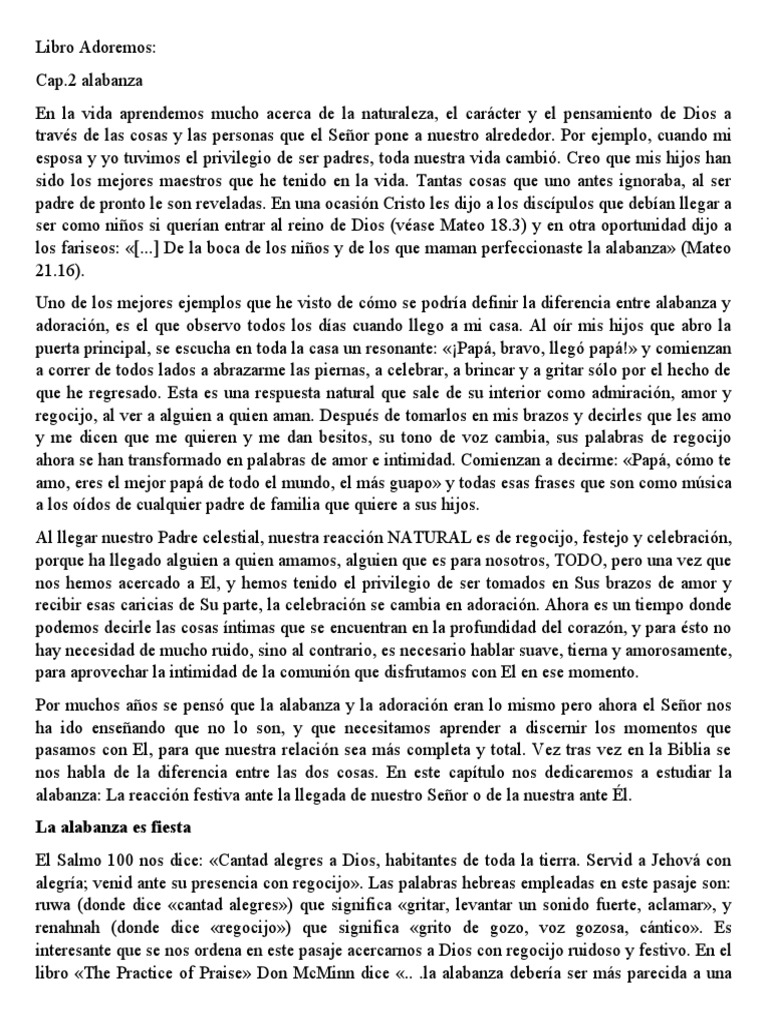 Cap.2 Libro Adoremos | PDF | Salmos | Jesús