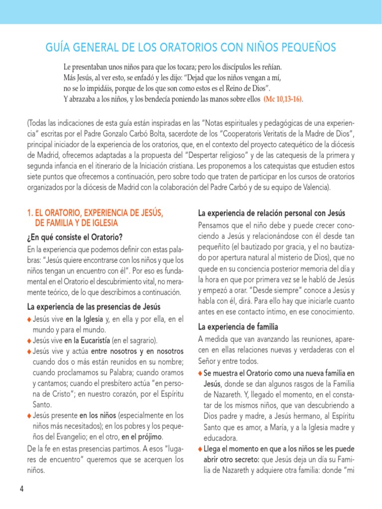 Guía-para-las-sesiones-tipo-oratorios | PDF | Oración | orador del Señor