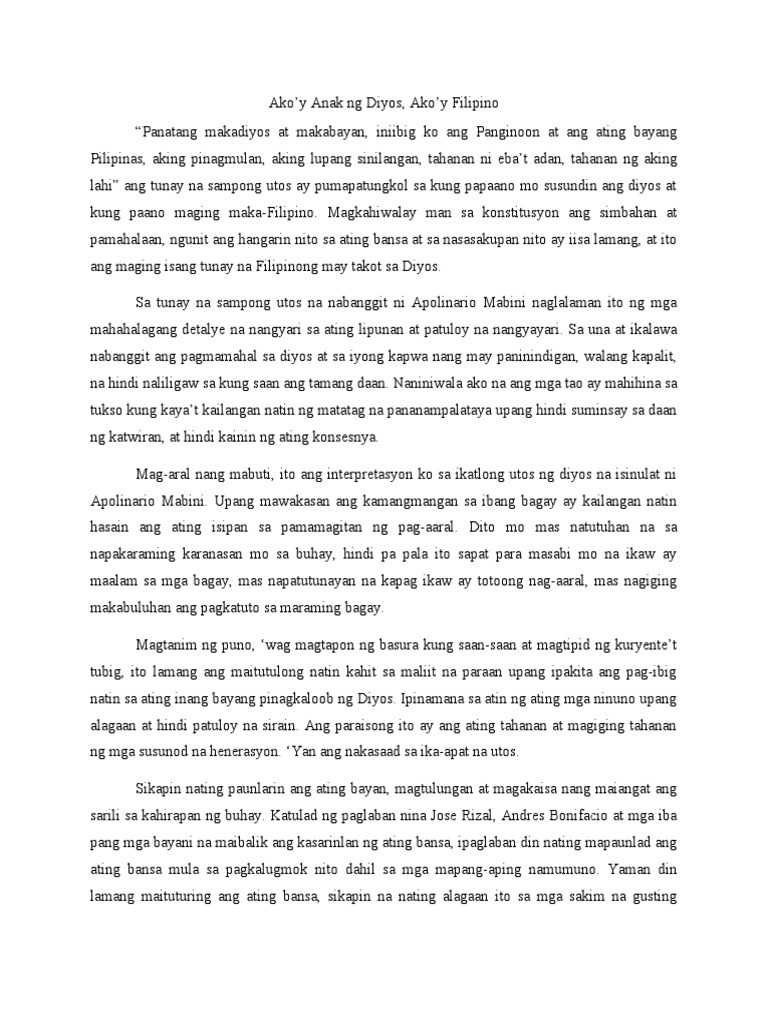 Akoy Anak NG Diyos | PDF