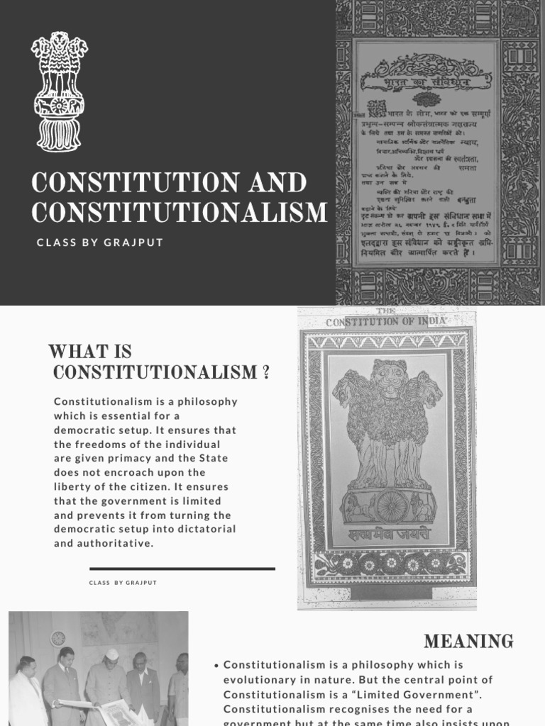 Constitution and Constitutionalism | PDF | Constitution | U.S. State