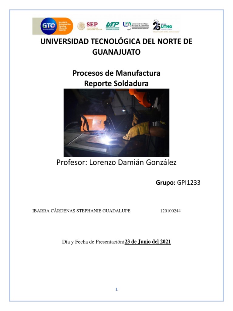 Soldadura Reporte | PDF | Soldadura | Construcción