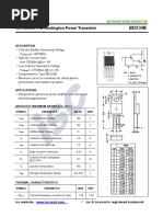 BDV65 NPN Darlington Transistor Specs | PDF | Bipolar Junction ...