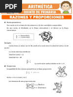 Ejercicios de Razones y Proporciones 6º | PDF | Enseñanza de matemática ...