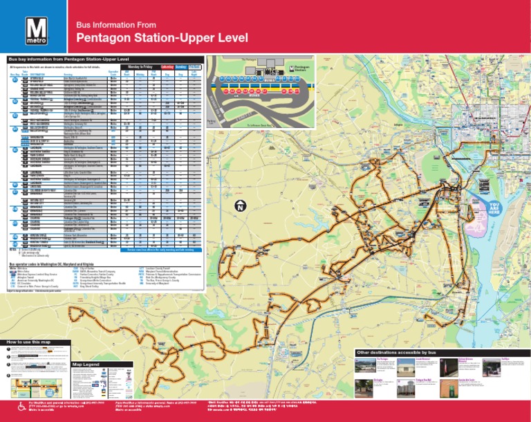 Pentagon Upper Level Bus Route Map | PDF | Government | Business