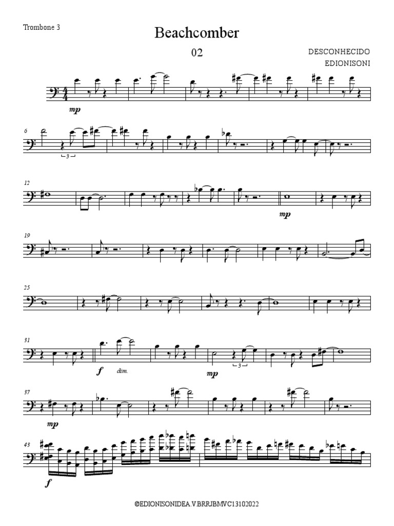 02 - Beachcomber-FINALE - Trombone 3 | PDF