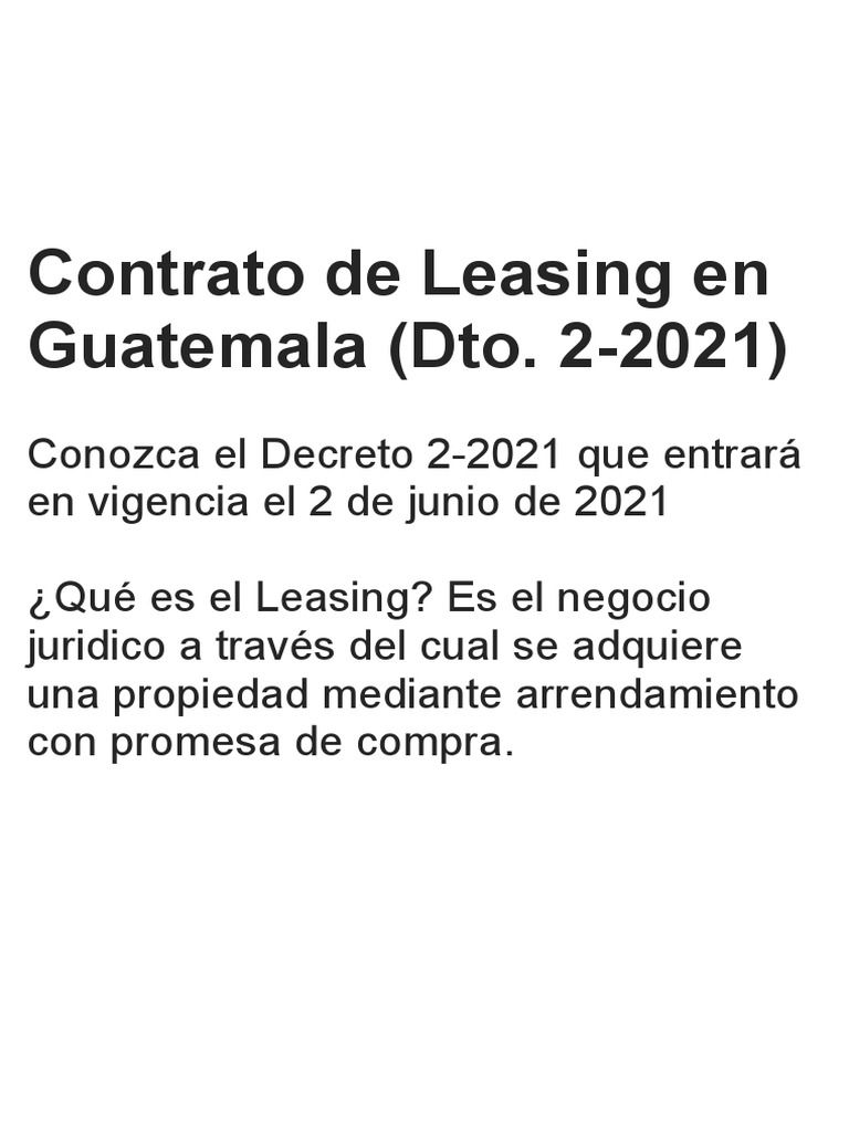 Contrato Leasing 2 | PDF | Arrendamiento | Economias