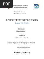 Rapport de Stage Telecom | PDF | Télécommunications | Téléphone