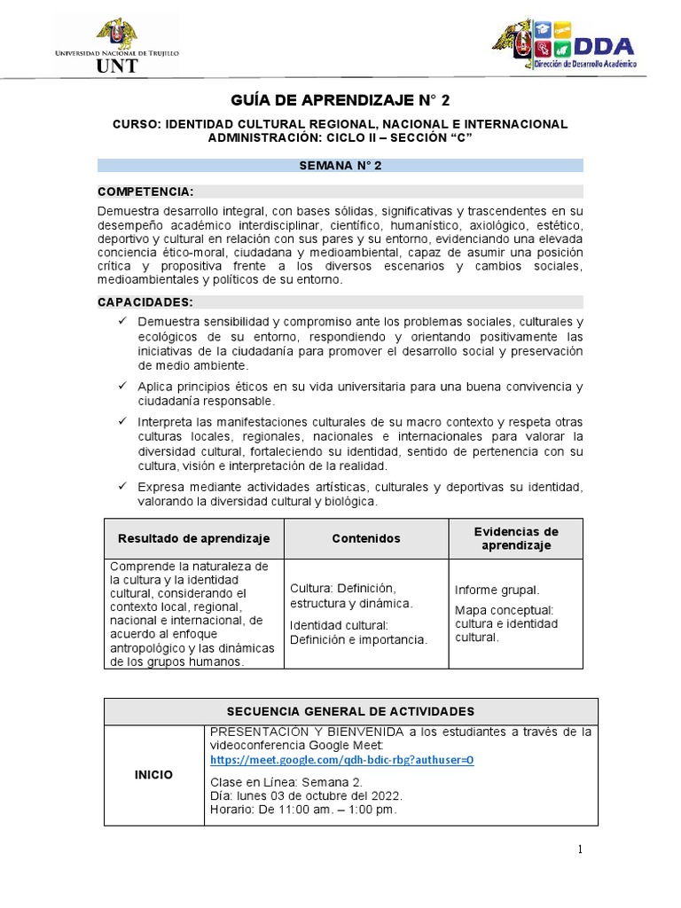 Guía de Aprendizaje 2 - Identidad Cultural Regional, Nacional e Internacional - Administración ...