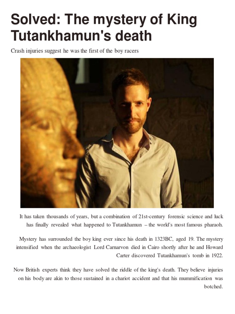 Tut's Mystery | PDF | Tutankhamun | Mummy