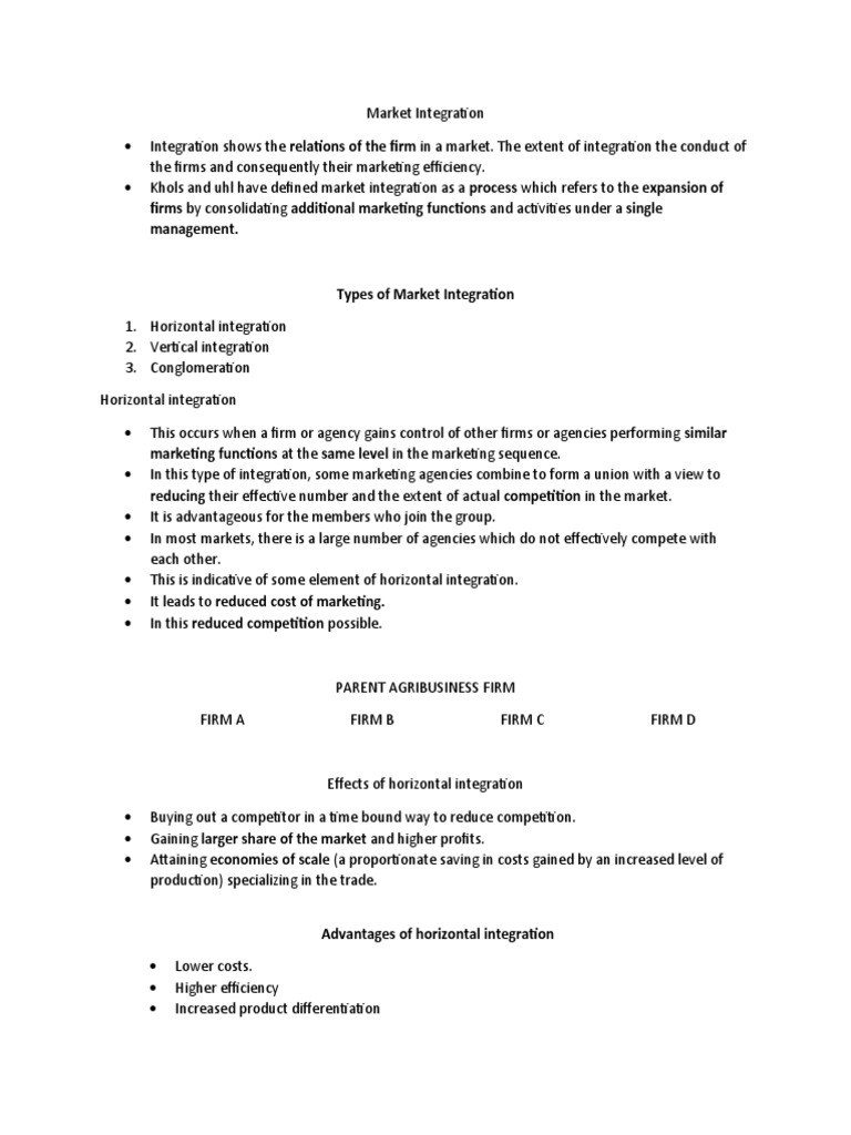 An In-Depth Examination of Horizontal Integration, Vertical Integration ... An In-Depth Examination of Horizontal Integration, Vertical Integration ...