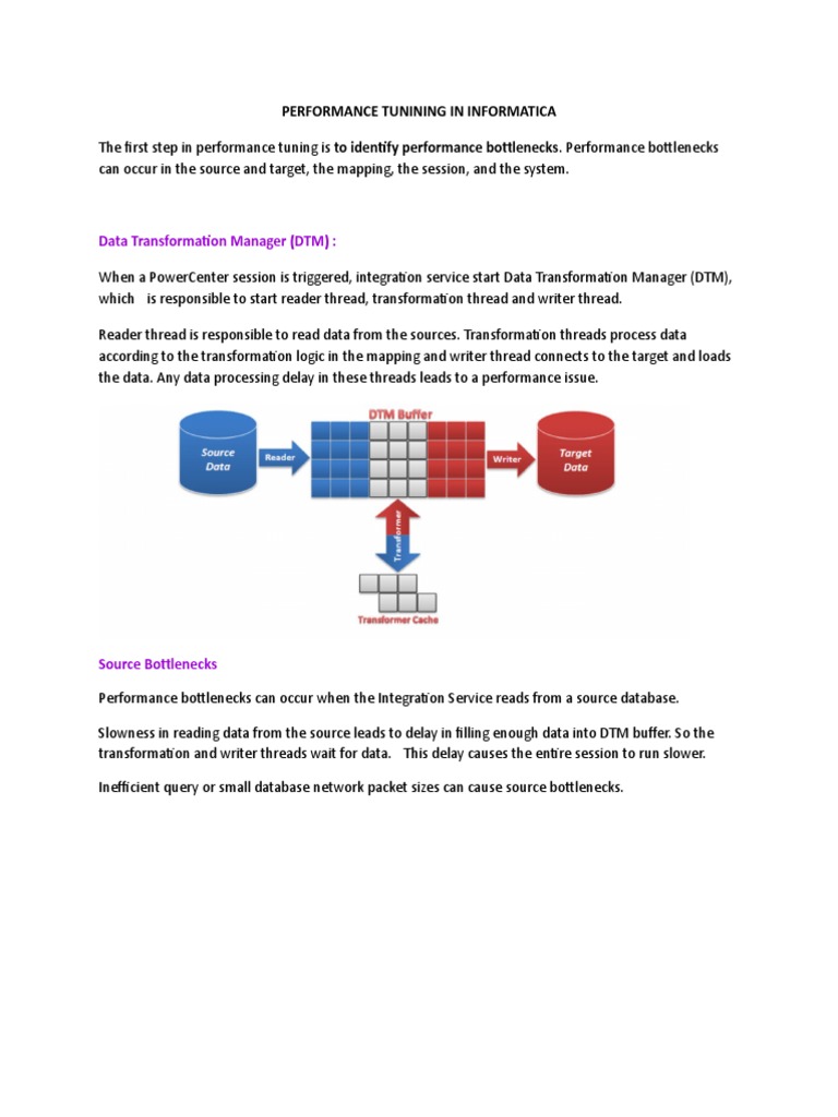 Informatica Performance Tuning | PDF | Microsoft Sql Server | Databases Informatica Performance Tuning | PDF | Microsoft Sql Server | Databases
