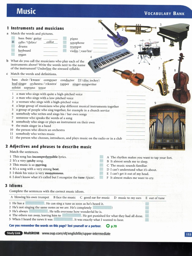 Music Vocabulary Bank | PDF