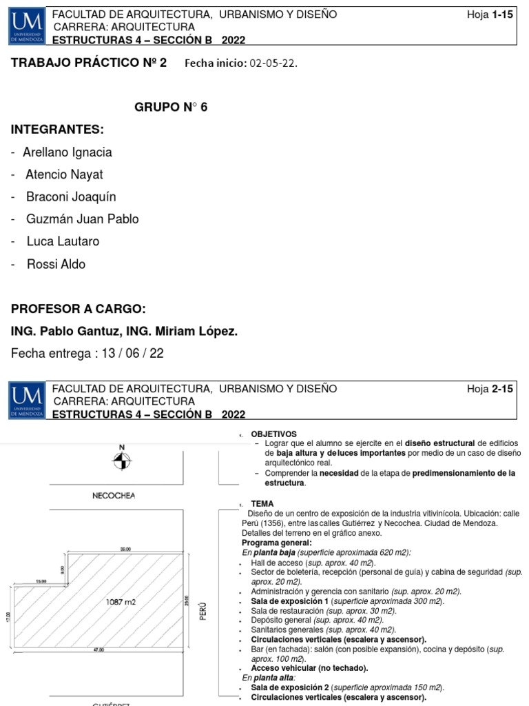 Trabajo Práctico 2 Grupo 6 | PDF | Hormigón | Viga (Estructura) Trabajo Práctico 2 Grupo 6 | PDF | Hormigón | Viga (Estructura)