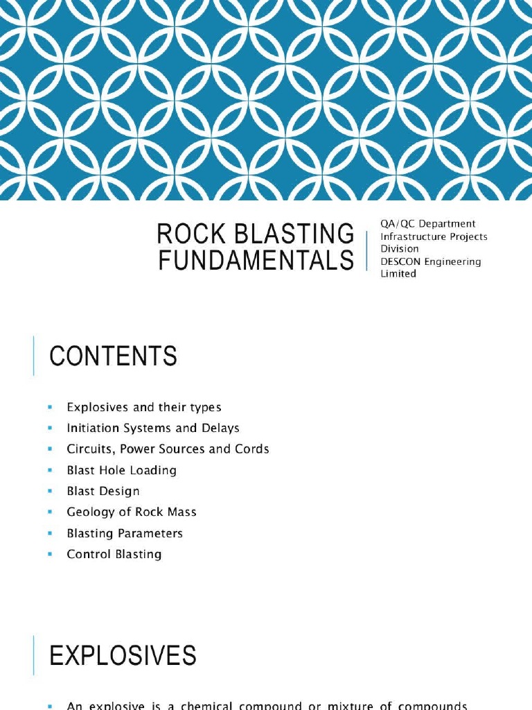 Rock Blasting Fundamentals | PDF