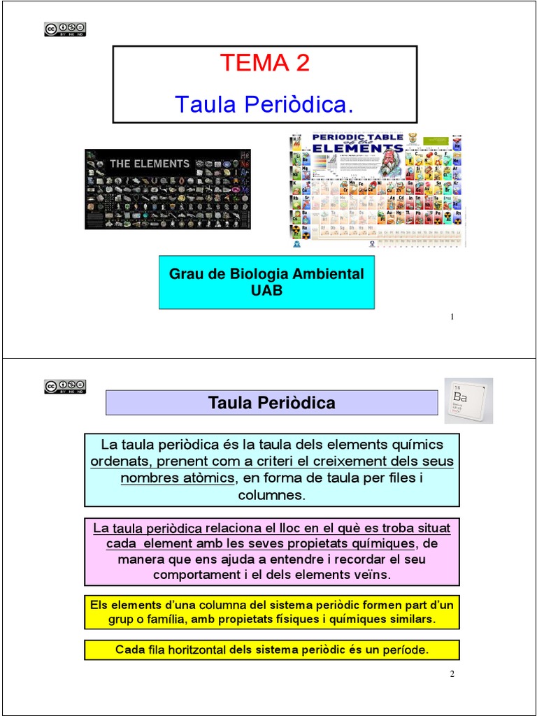 Tema 2. Taula Periòdica | PDF