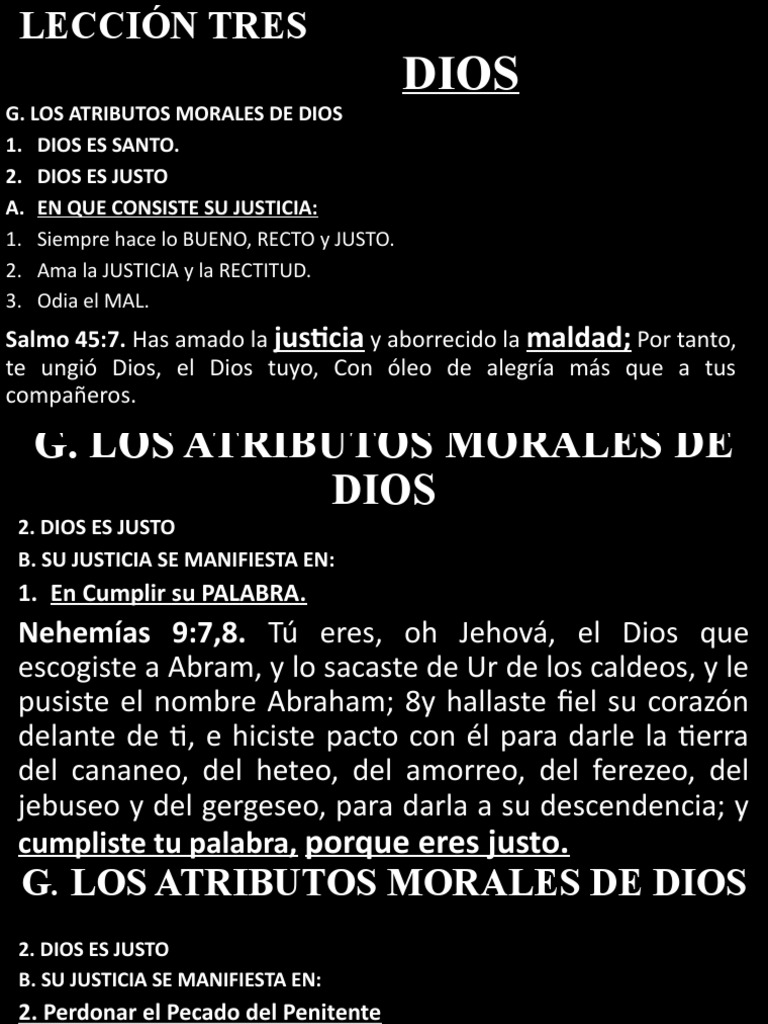 Los Atributos Morales de Dios | PDF | Pecado | Abrahán
