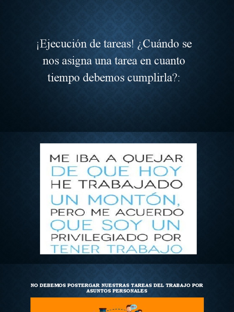 Cumplir Con Tareas A Tiempo | PDF