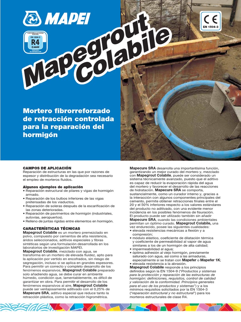 303 Mapegrout Colabile Es | PDF | Hormigón | Química