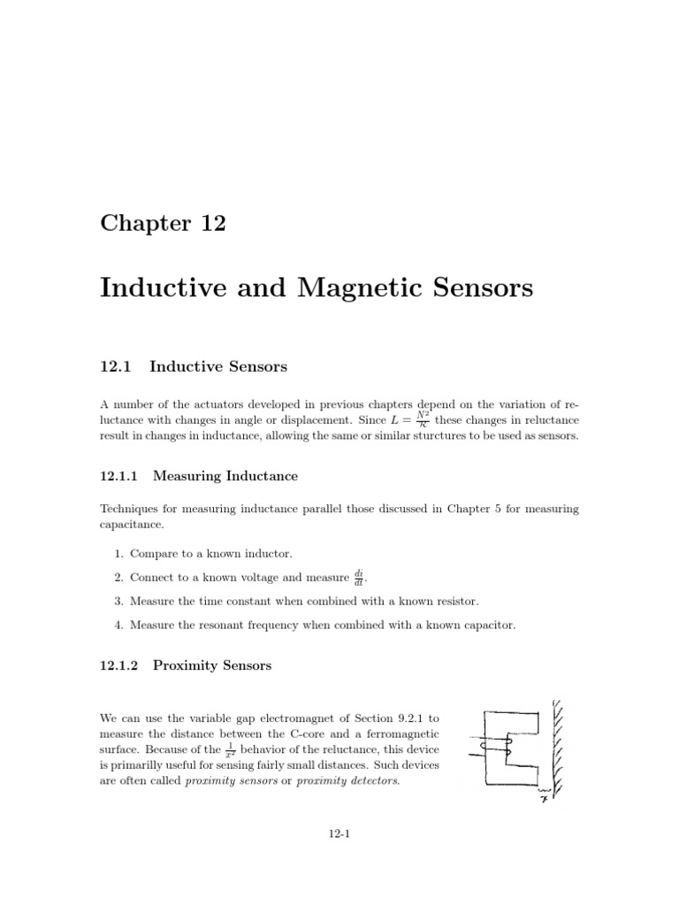 Inductive And Magnetic Sensors Pdf Inductance Inductor