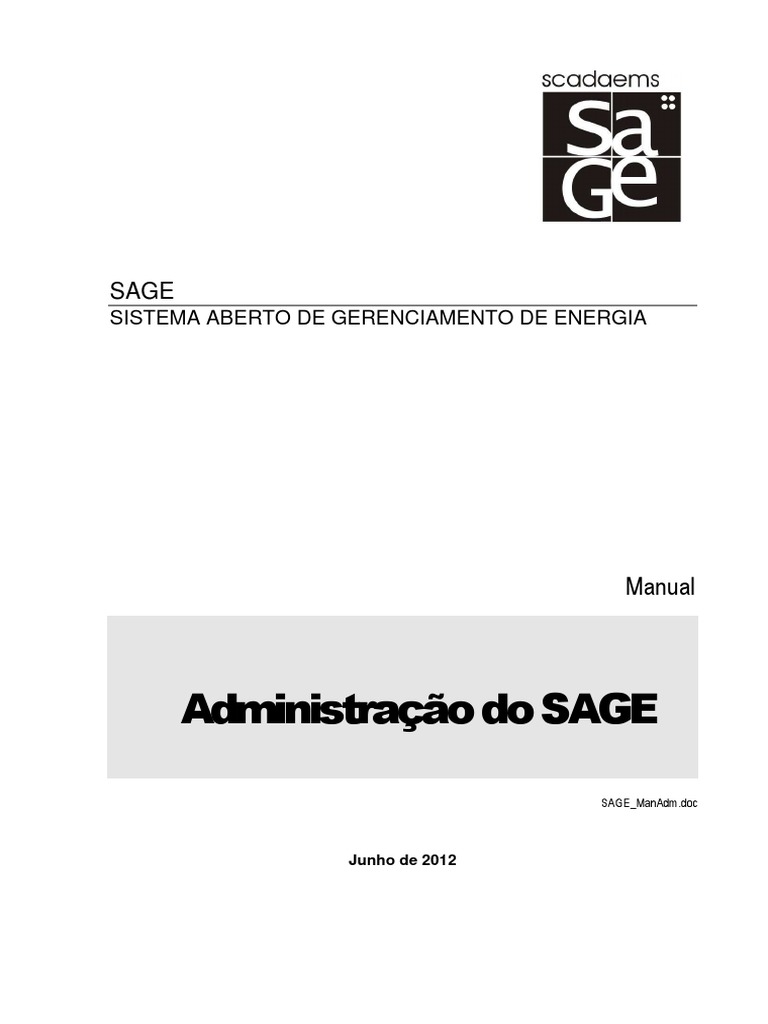 Manual Adm Sage | PDF | Scada | Bancos de dados