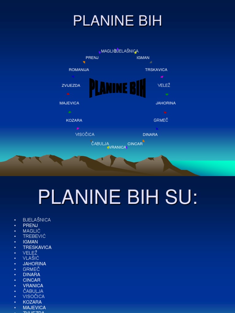 PLANINE - Prezentacija | PDF