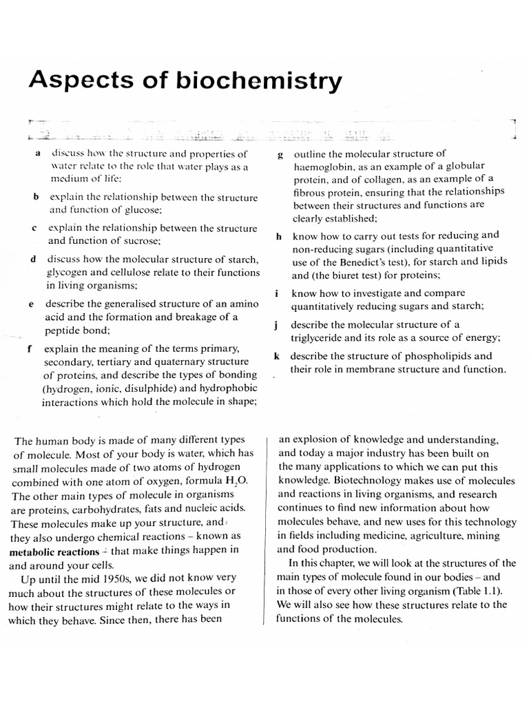 Biochemistry Notes | PDF