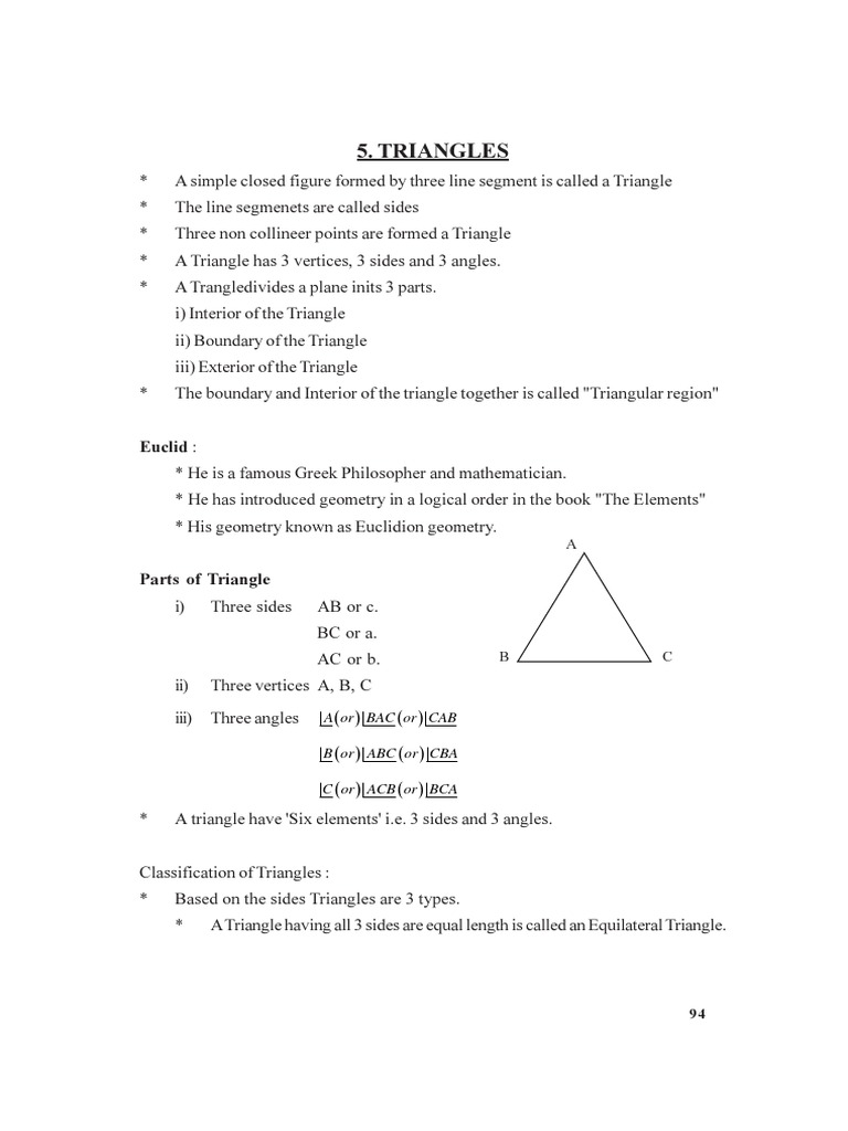 005 Triangles (EM) | PDF | Triangle | Euclidean Geometry