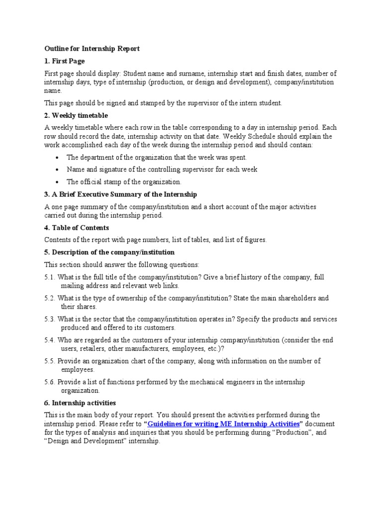 How To Write Internship Report | PDF | Internship | Job Hunting