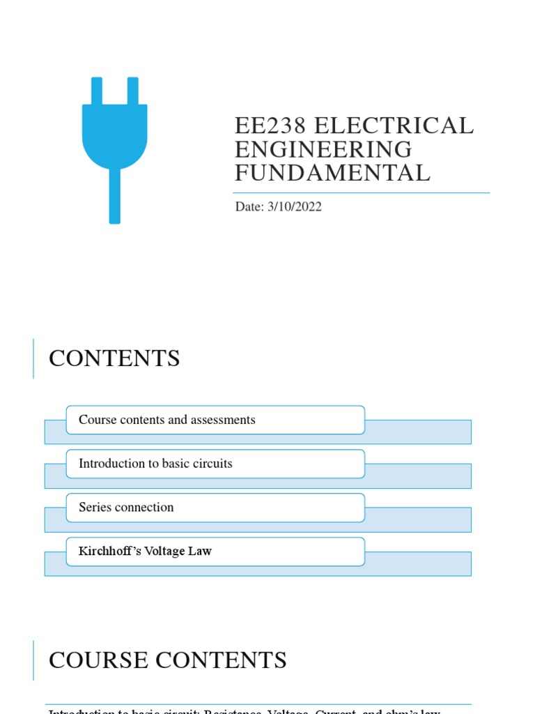 Lec 1 - EE238 Electrical Engineering Fundamental | PDF | Electric Power ... Lec 1 - EE238 Electrical Engineering Fundamental | PDF | Electric Power ...