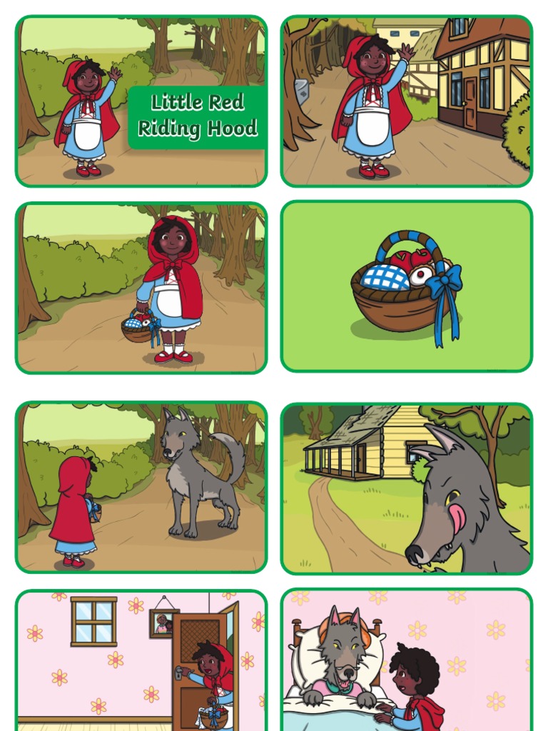T T 628 Little Red Riding Hood Story Sequencing - Ver - 4 | PDF | Young ...