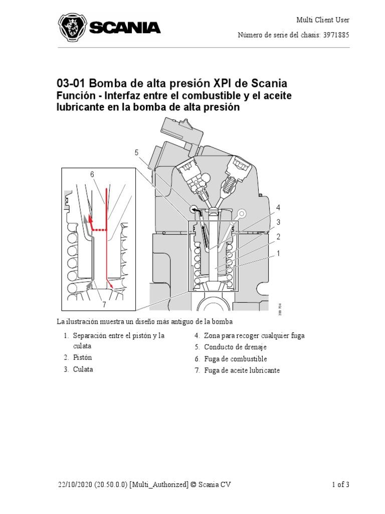 03-01 Bomba de Alta Presión XPI de Scania | PDF | Bomba | Pistón