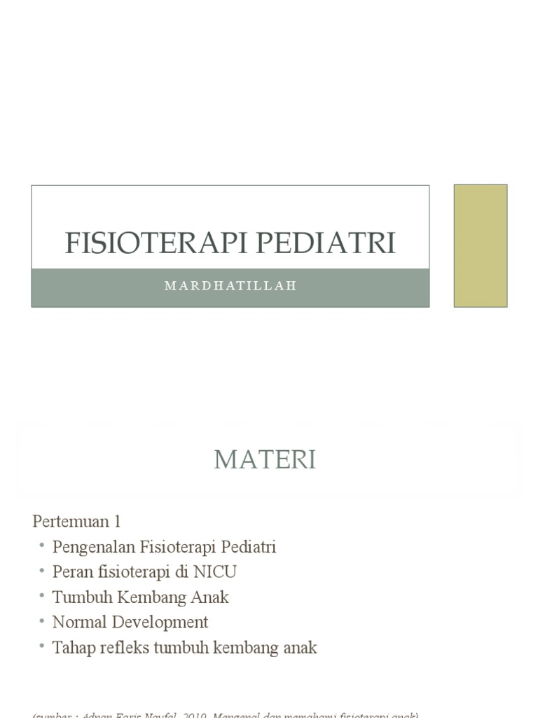 Fisioterapi Pediatri P2 | PDF