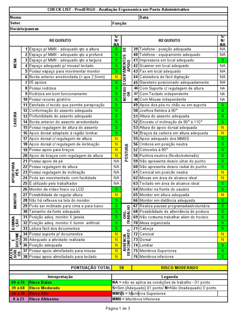 Check List Administrativo | PDF