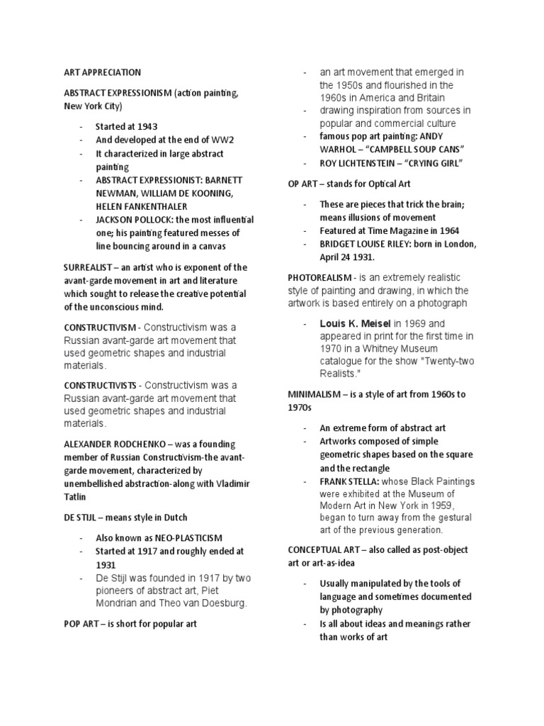 Art Appreciation | PDF | Textile Arts | Aesthetics