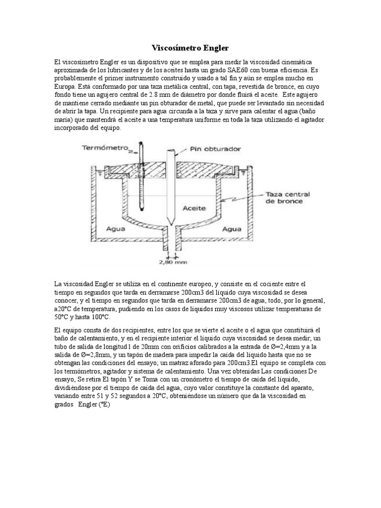 Viscosímetro Engler | PDF | Líquidos | Temperatura