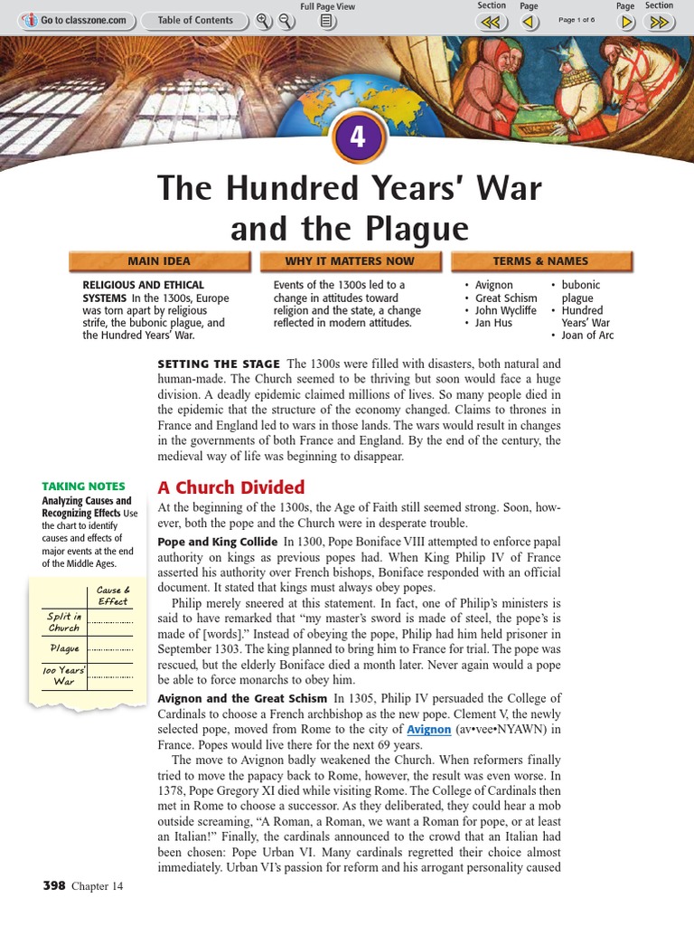 14.4 The Hundred Years' War and The Plague | PDF | Pope | Middle Ages