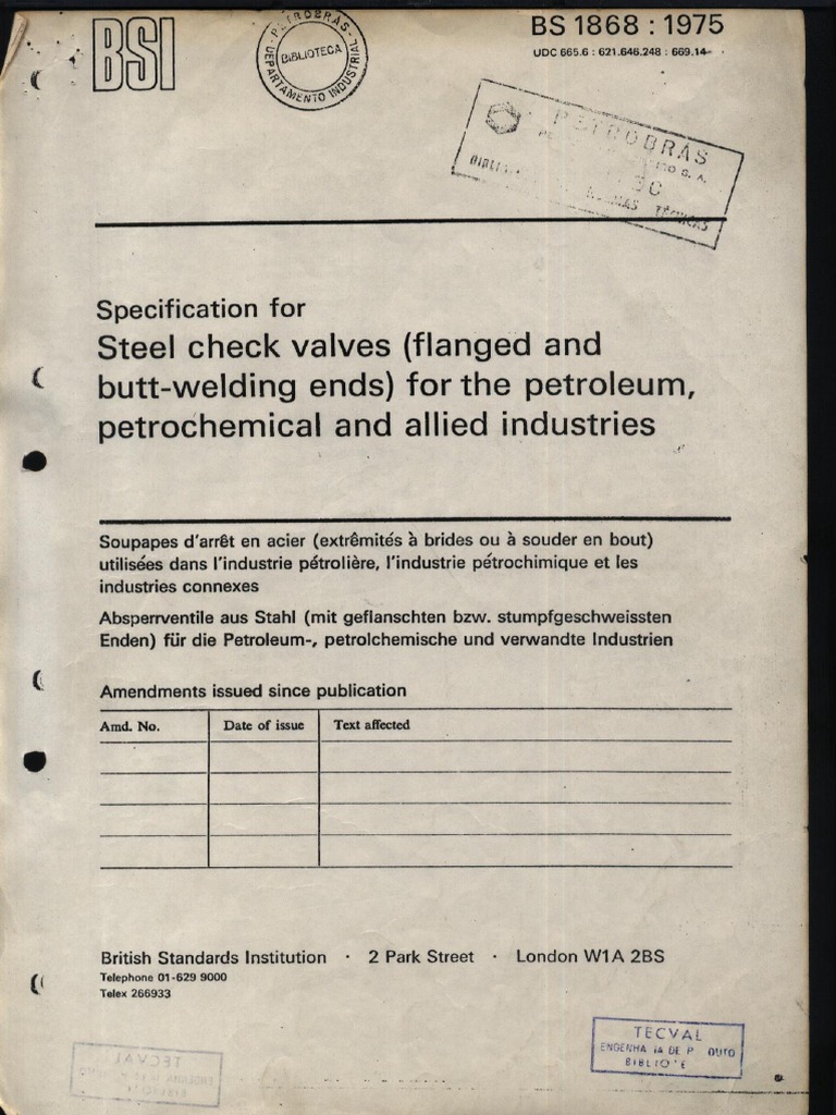 BS 1868 1975 | PDF