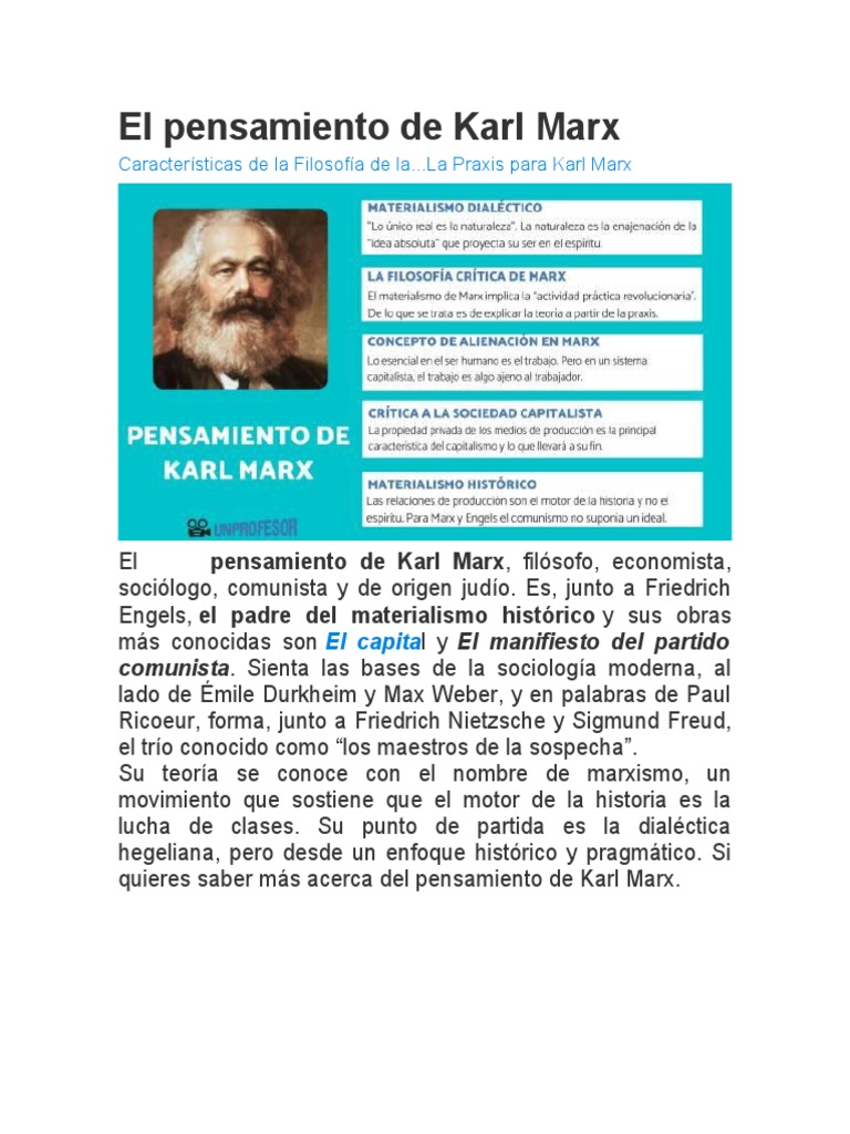 El Pensamiento de Karl Marx | PDF | Karl Marx | Dialéctico