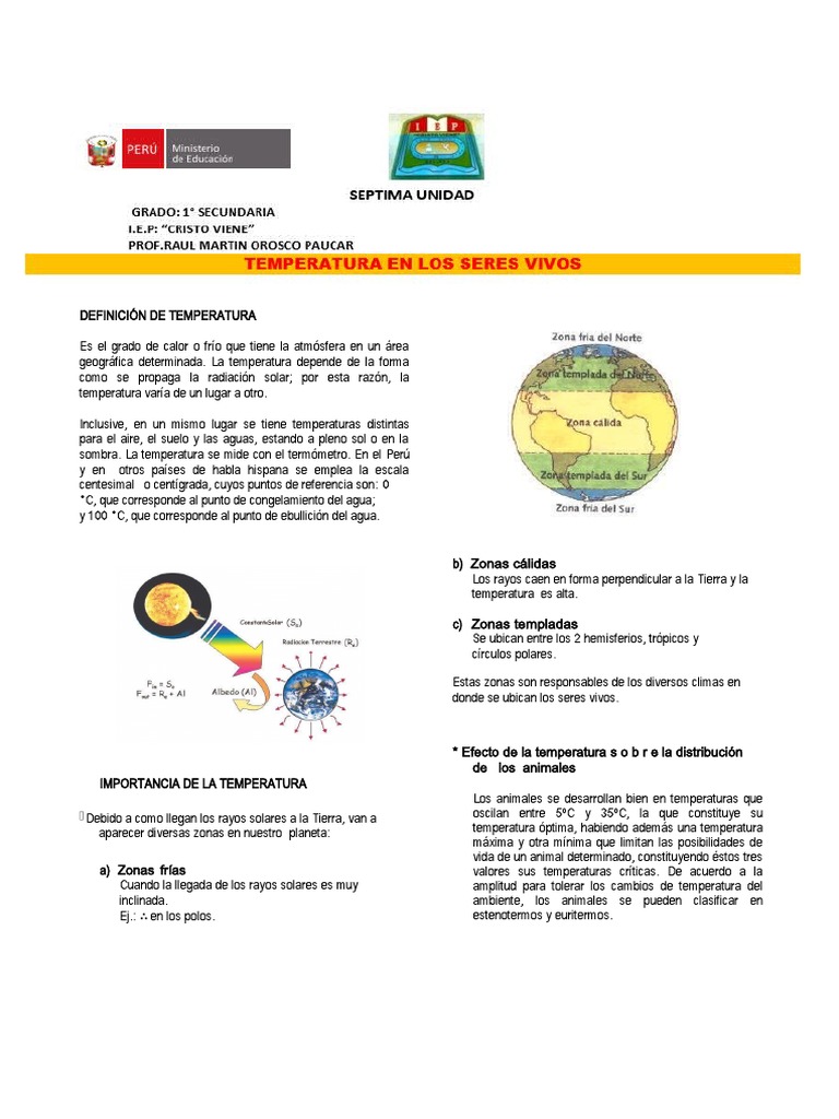 Definición y Efectos de la Temperatura | PDF | Temperatura | Tierra