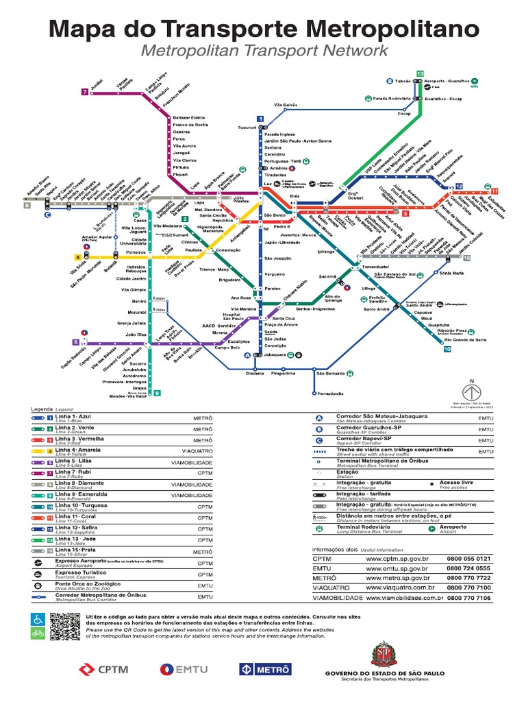 Mapa Da Rede Metro | PDF