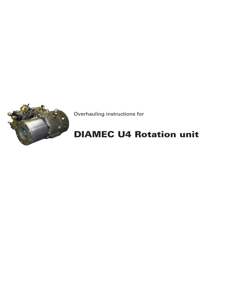 6991 1450 01b Overhauling Instructions For Rotation Unit Diamec U4 PHC | PDF | Bearing ...