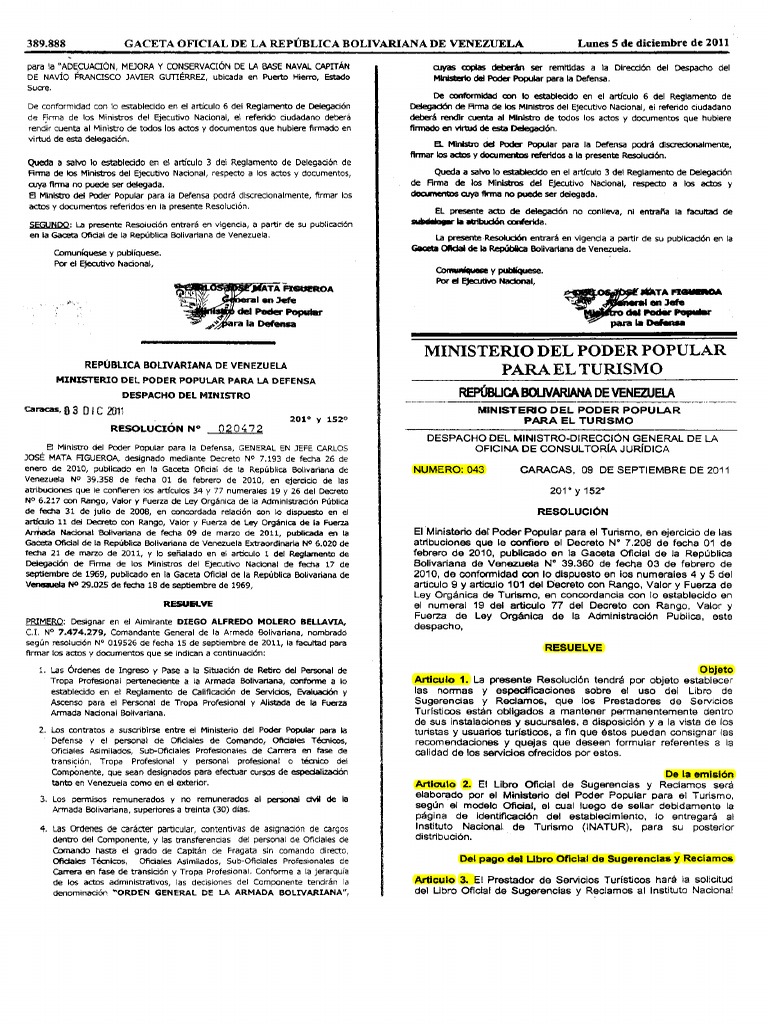 C 09 Gaceta - Oficial - 39.813 Libro de Sugerencias | PDF | Ciencias ...