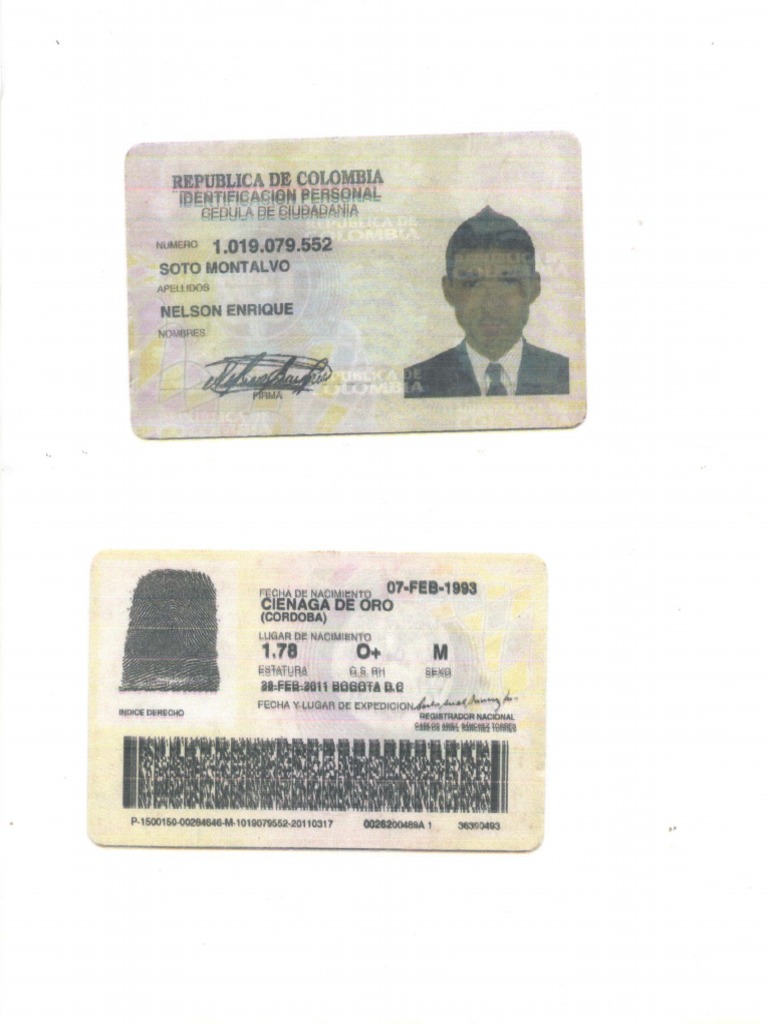 Cedula Nelson 1 | PDF